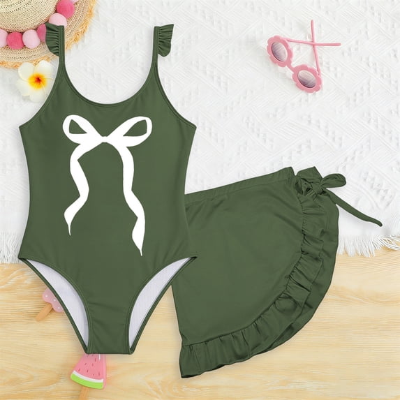 Baby Girl Swimsuit Classic Striped Little Girls' Swimwear Cute Two ...