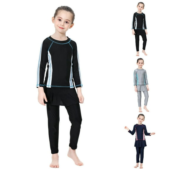 Baby Girl Swimsuit Long Sleeve Swim Shirt and Swim Pants Upf Full ...