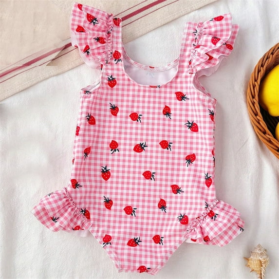 Baby Girl Swimsuit Ruffled Styles Polka Dot Comfort Coverage Upf 50 ...