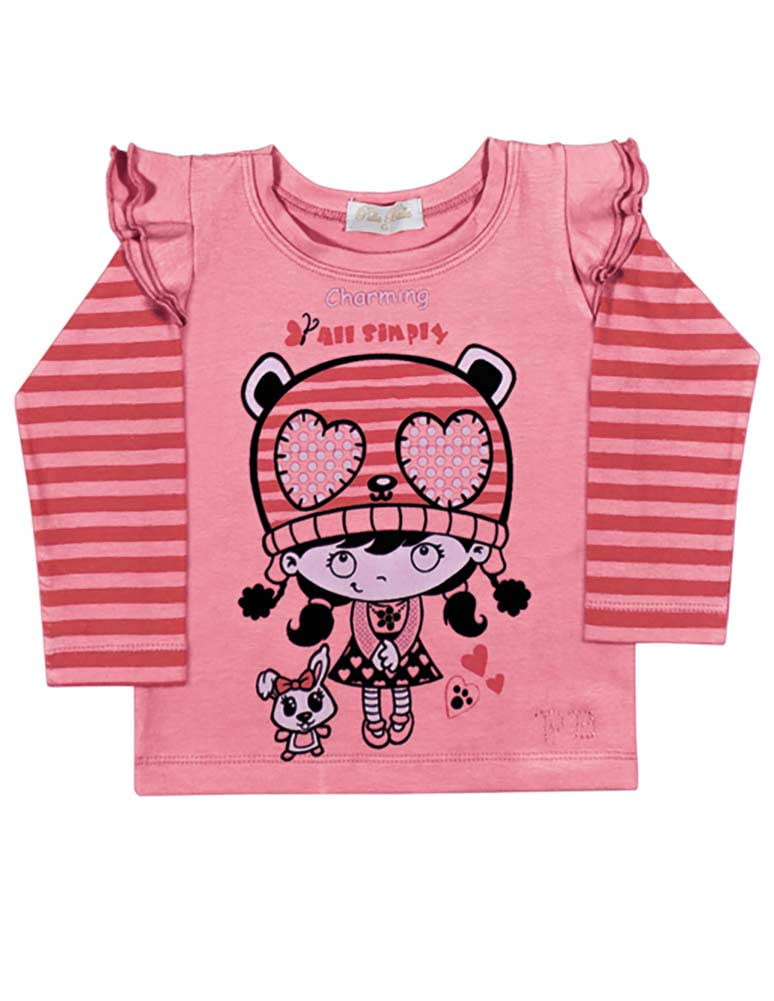 Baby Girl T-Shirt Long Sleeve Newborn Infant Graphic Tee Pulla Bulla 3 ...
