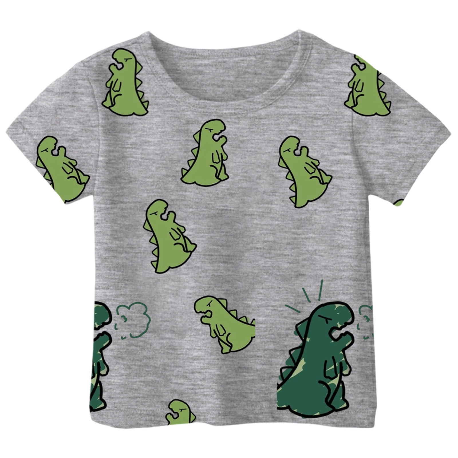 Baby Girl Tees Dinosaur Print Style Short Sleeved Kids Summer Clothes ...