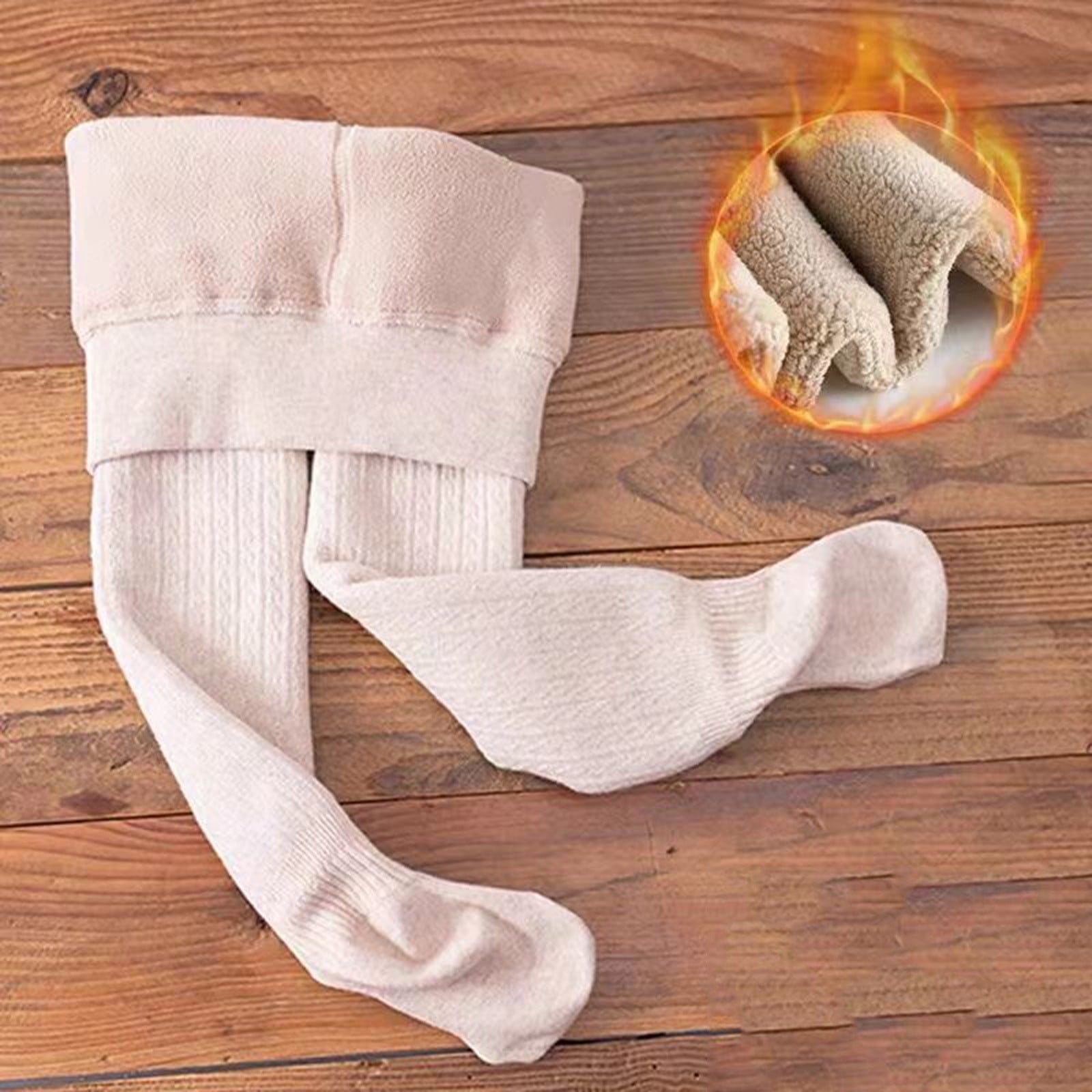 Baby Girl Thick Cable Knit Tights Non- Seamless Lined Leggings Tights ...