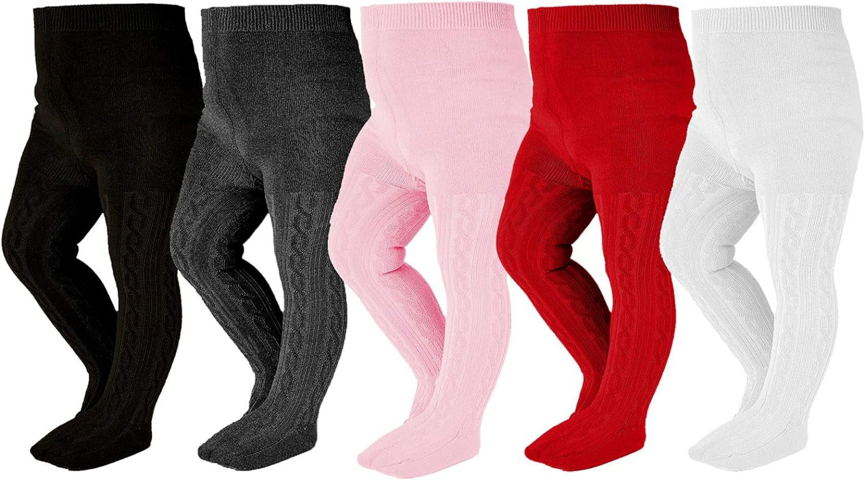 Baby Girl Tights Thick Cable Knit Leggings Stockings Cotton Pantyhose ...