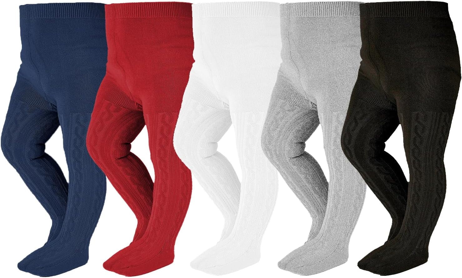 Baby Girl Tights Thick Cable Knit Leggings Stockings Cotton Pantyhose ...