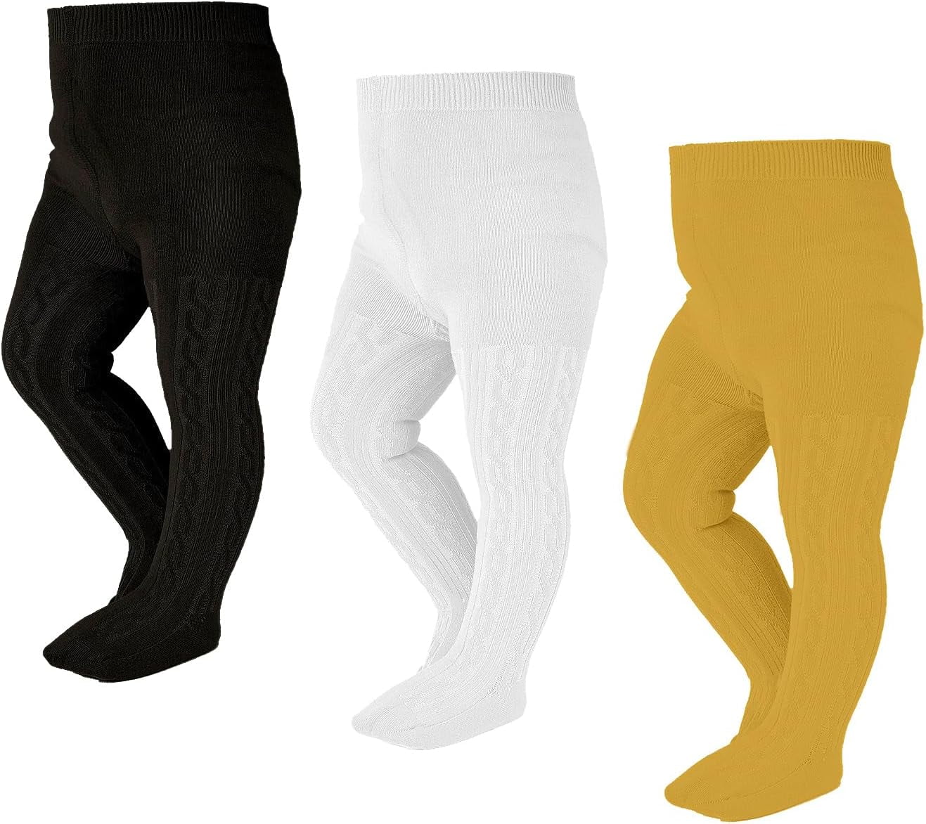 Baby Girl Tights Thick Cable Knit Leggings Stockings Cotton Pantyhose ...