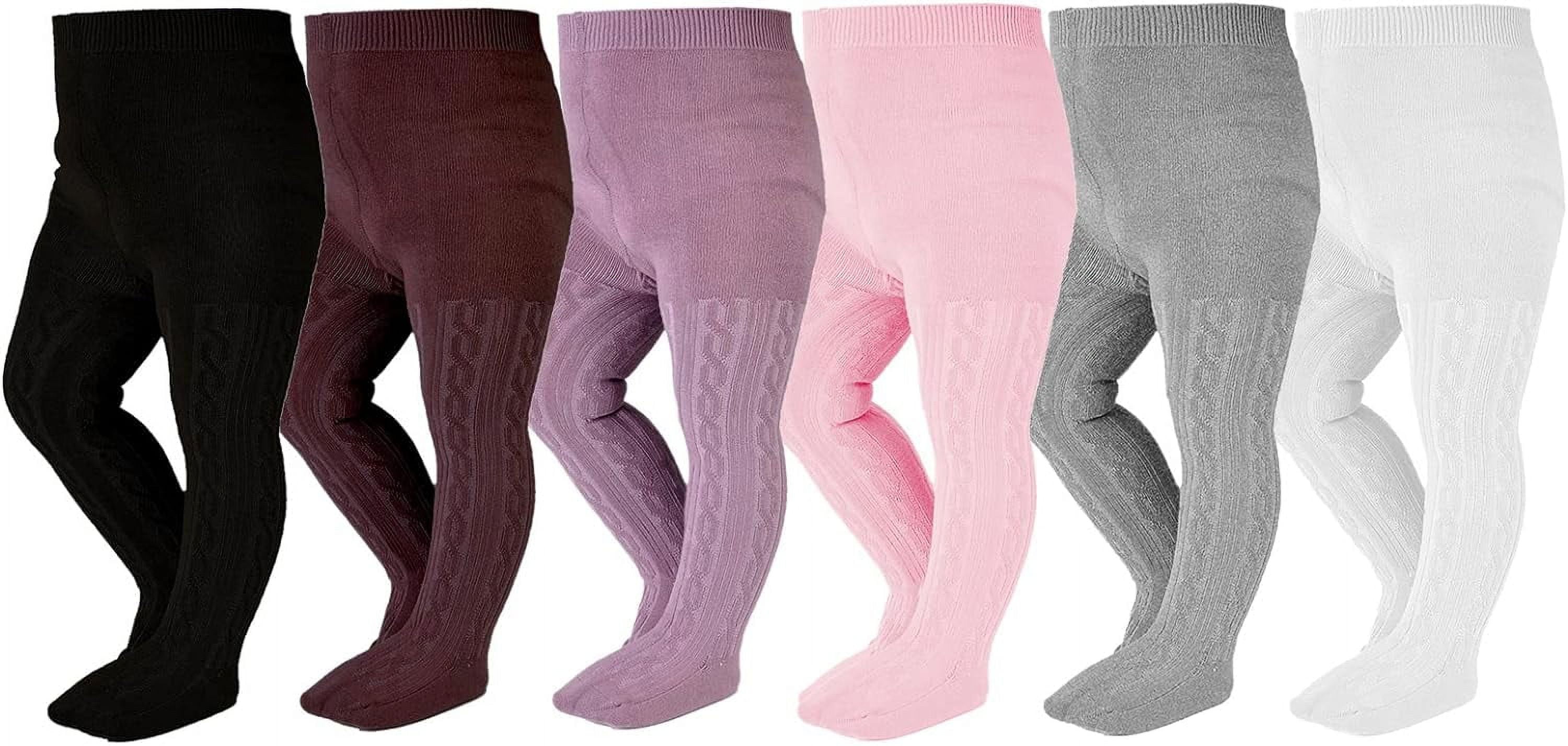Baby Girl Tights Thick Cable Knit Leggings Stockings Cotton Pantyhose ...