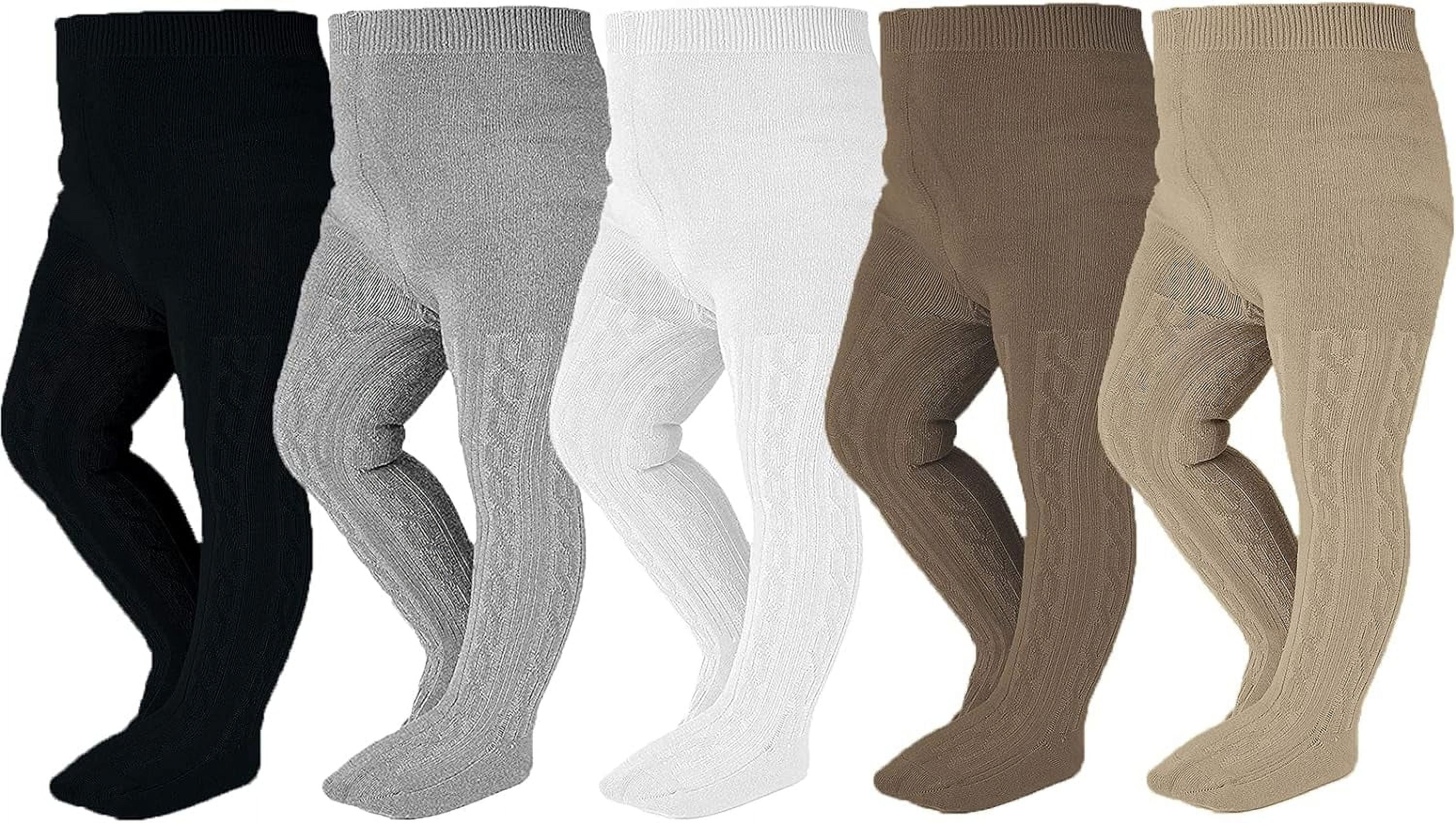 Baby Girl Tights Thick Cable Knit Leggings Stockings Cotton Pantyhose ...