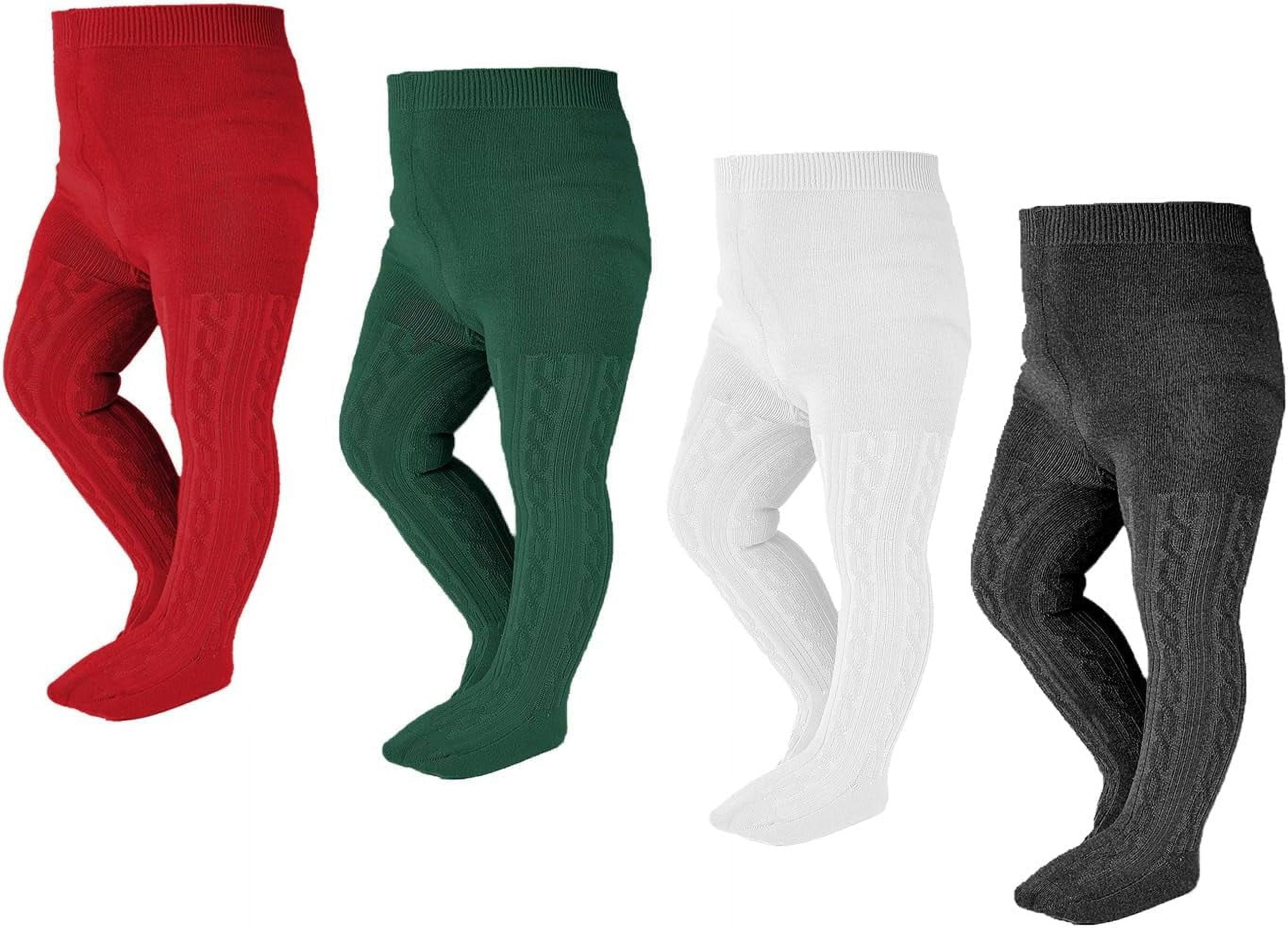 Baby Girl Tights Thick Cable Knit Leggings Stockings Cotton Pantyhose ...