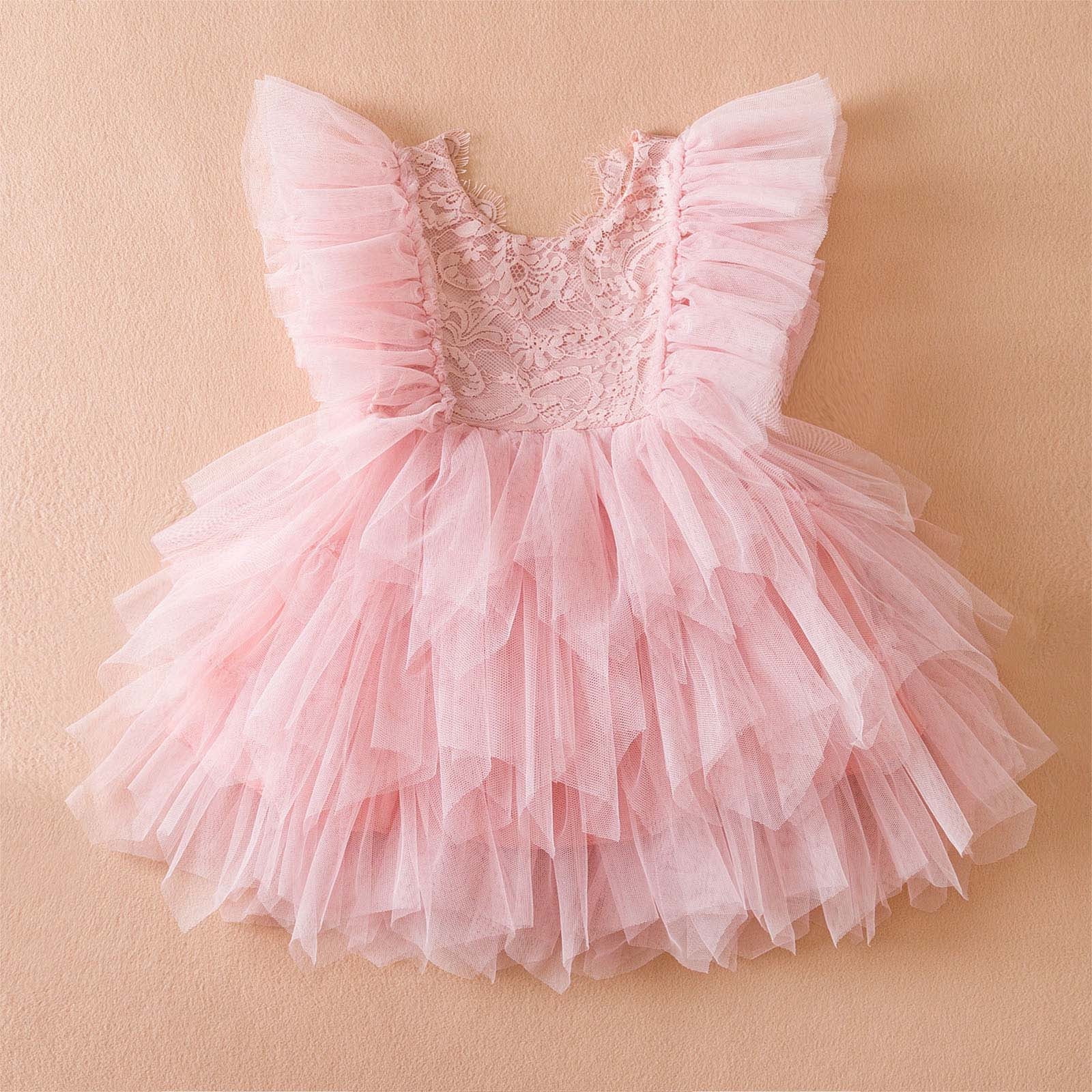 Baby Girl Toddler Butterfly Dress Sleeveless Tulle Tutu Wings Fairy ...
