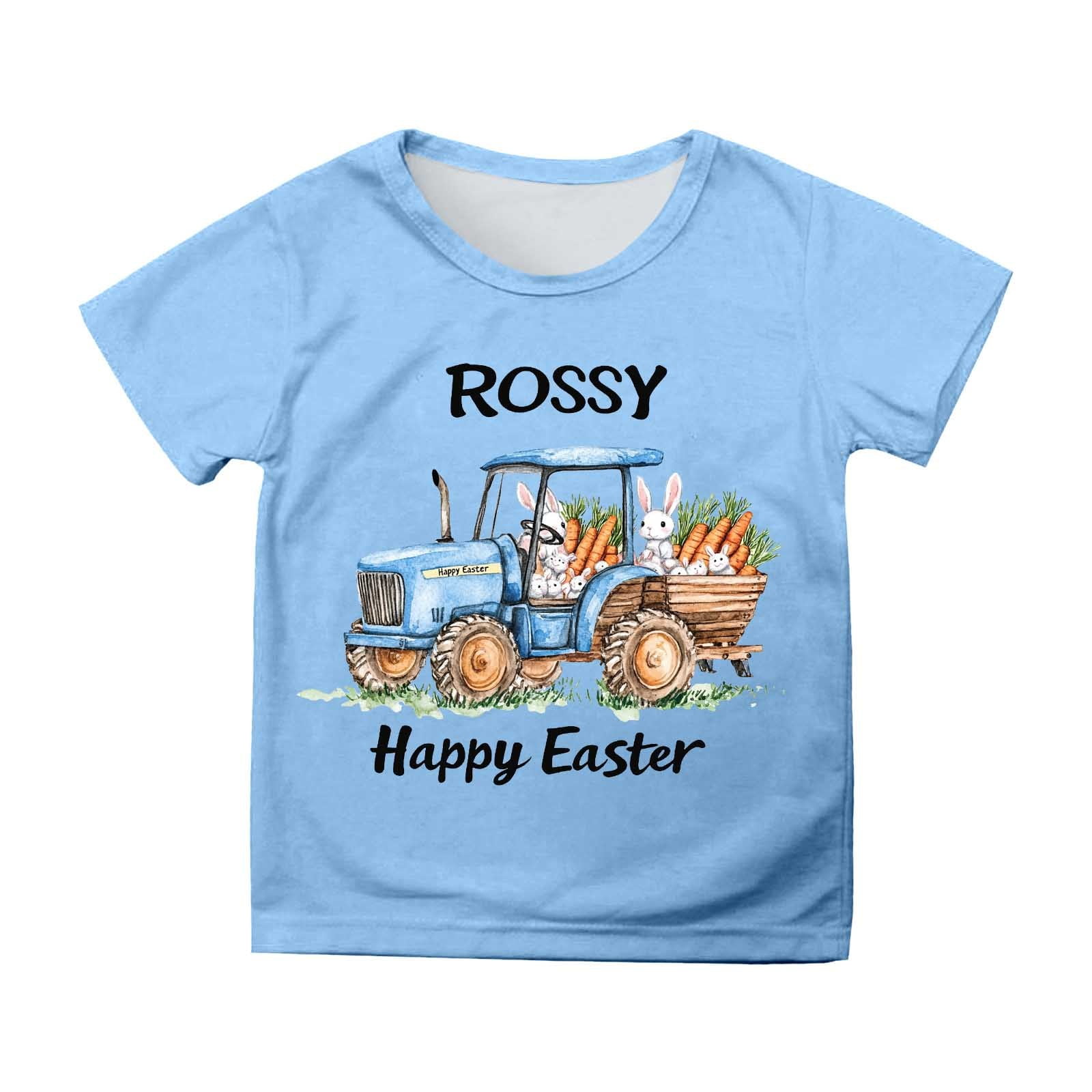 Baby Girl Tops Undercover Camisole Easter Girls Short Sleeve Printed T Shirt Top Casual Shirt ...