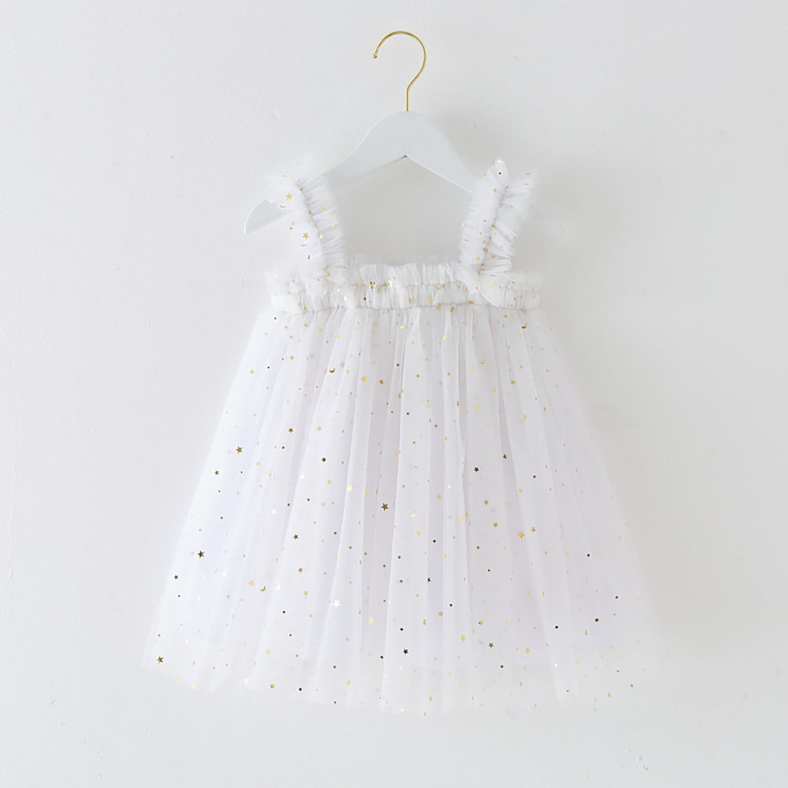 Baby Girl Tulle Dress A-Line White Girls Dress Sleeveless Butterfly ...