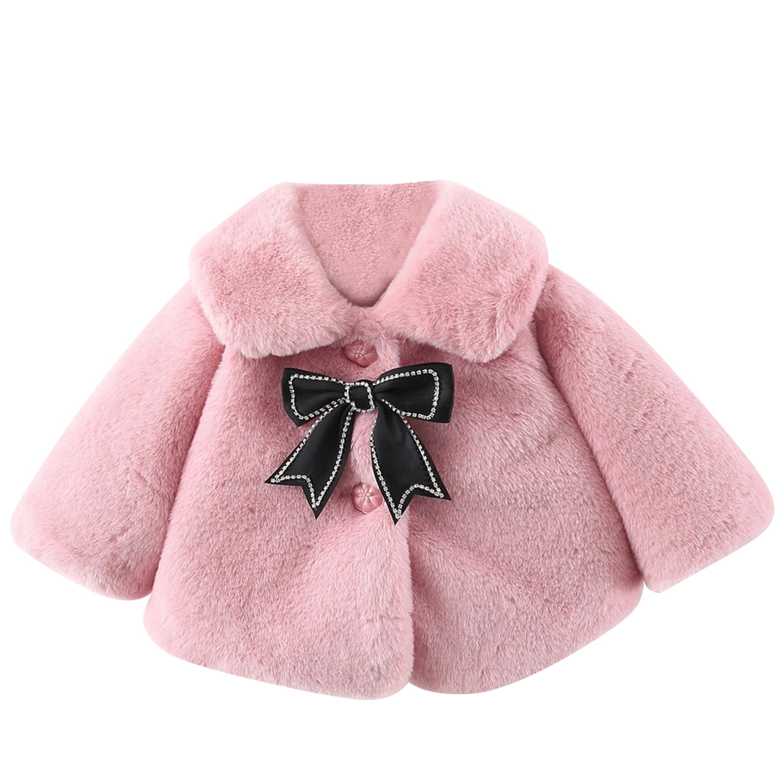 Baby Girl Winter Cute Thick Jacket Fuzzy Cape Cloak Overcoat Princess ...
