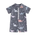 Baby Girl Zipper Swimsuit UPF Sun Protection Rash Guard One Piece ...