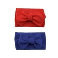 Baby Girl's 8'' Soft Large Bowknot Nylon Headband for 4th of July Baby ...