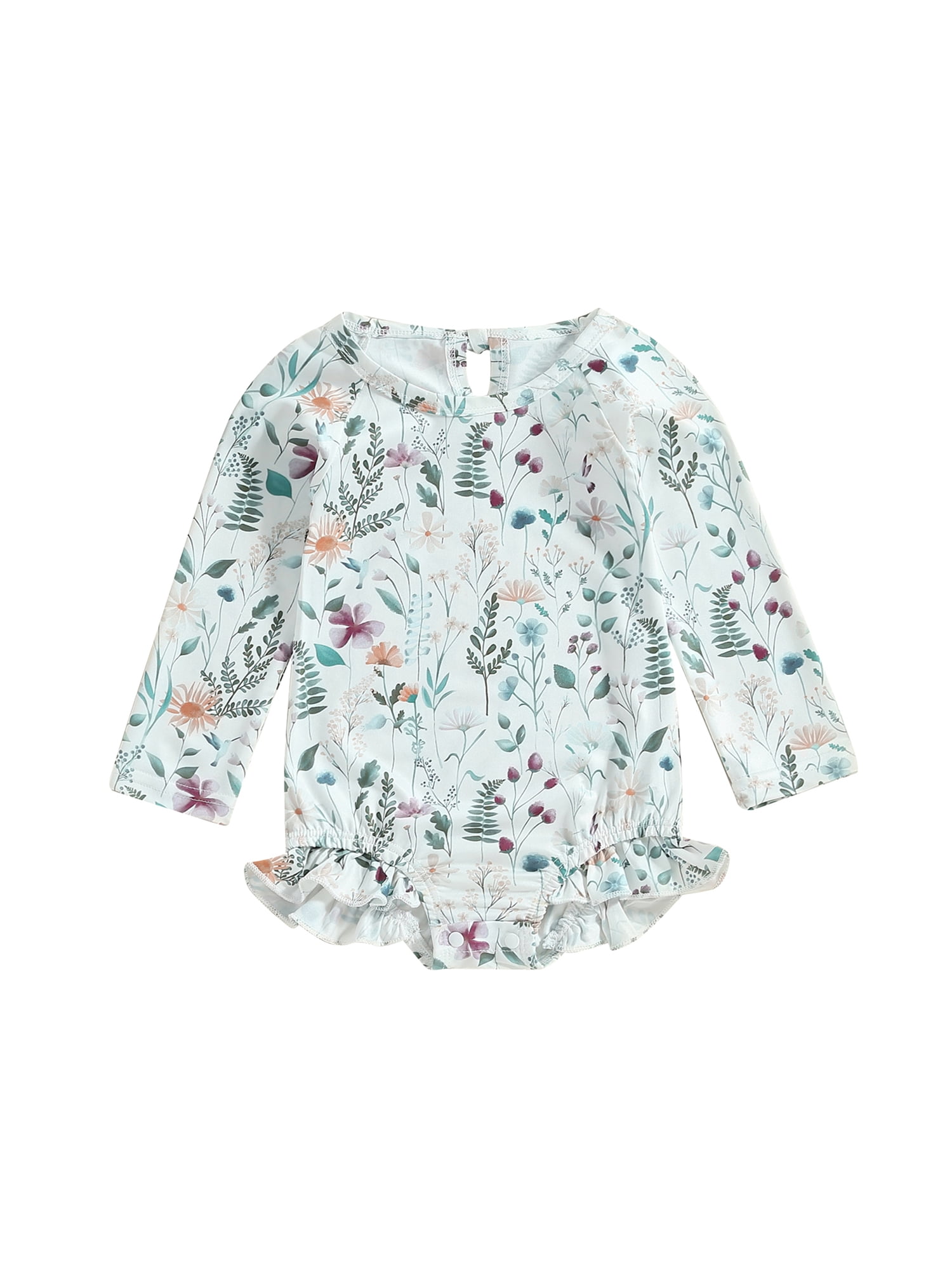 Baby Girl’s Bikini 6M 9M 12M 18M 2T 3T Toddler Long Sleeve flower ...