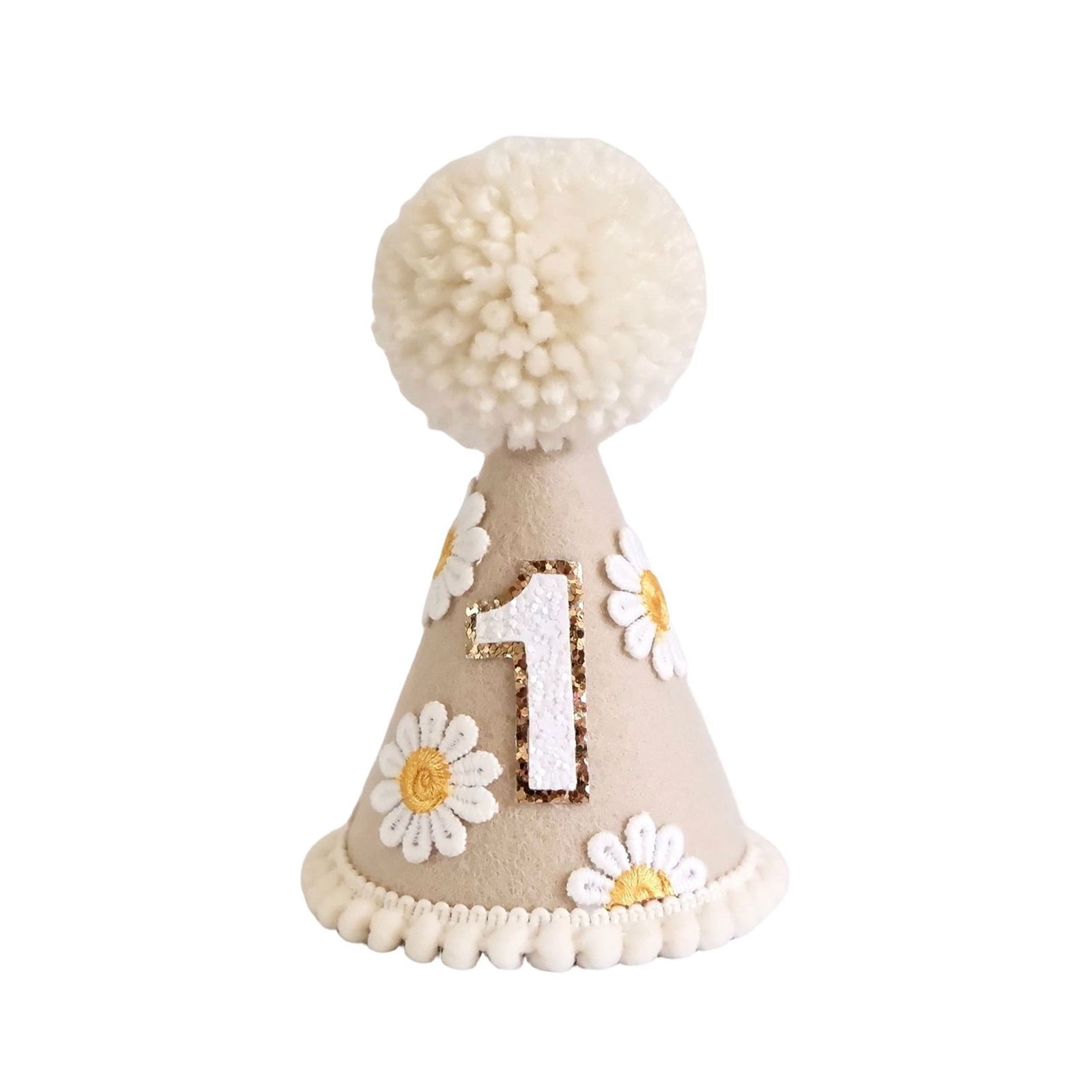 Baby Girls 1st Birthday Party Hat, Felt Cloth Festival Celebration Caps ...