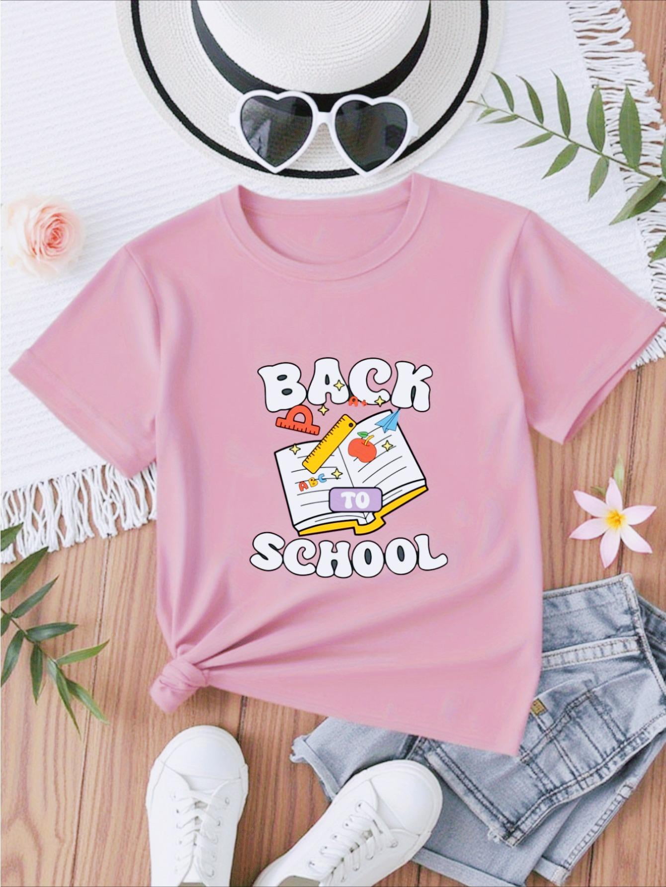 Baby Girls' Back to School Graphic Short Sleeve T-Shirt - Vibrant Red ...