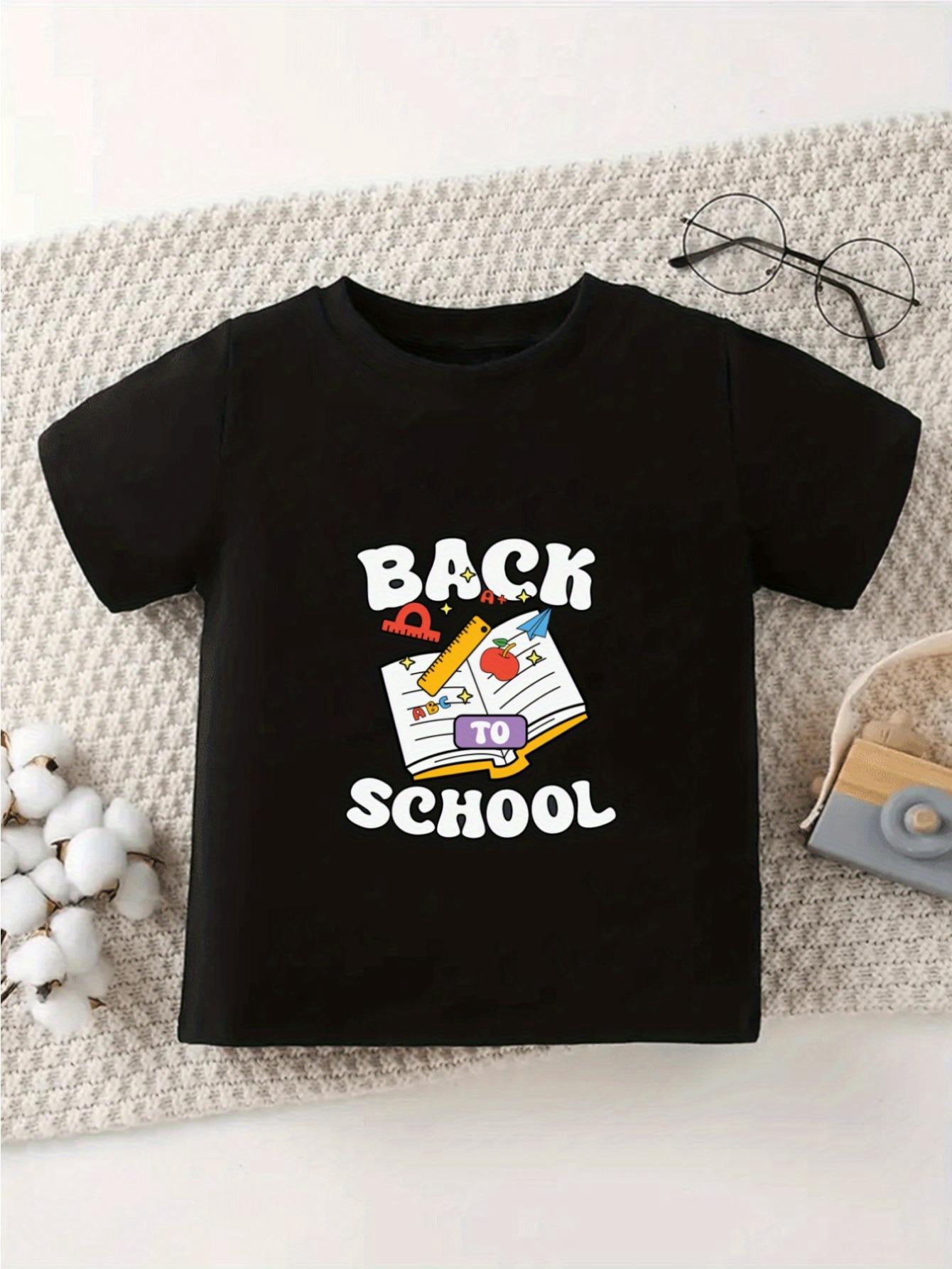 Baby Girls' Back to School Graphic Short Sleeve T-Shirt - Vibrant Red ...