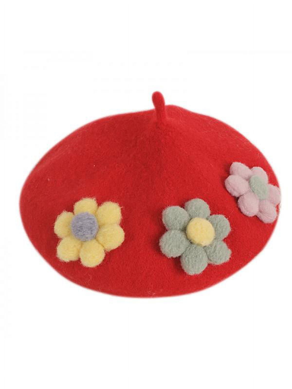 Baby Girls Beret Hat Warm Fashion Cute Wool French Artist Beanie Cap ...