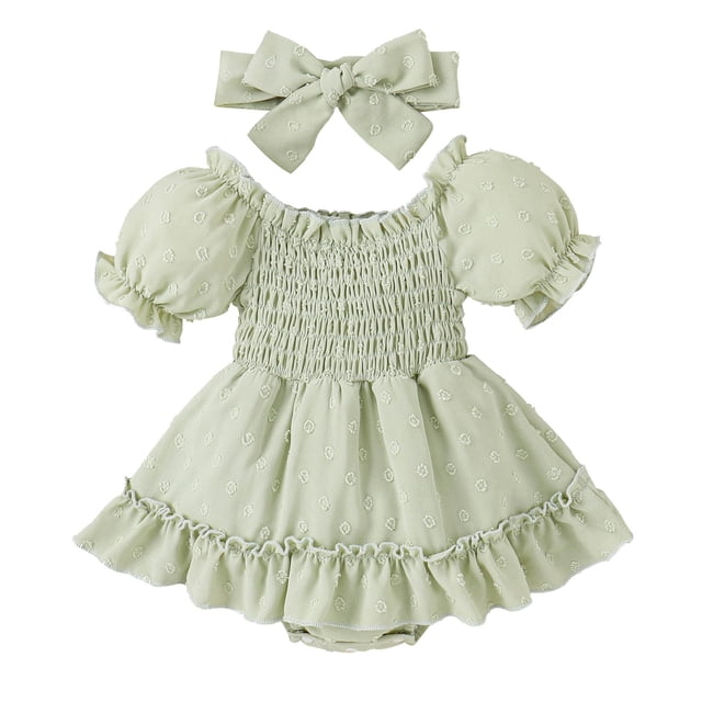 Baby Girls Bodysuits Onesies Infant Short Sleeve Floral Newborn Ruffles ...