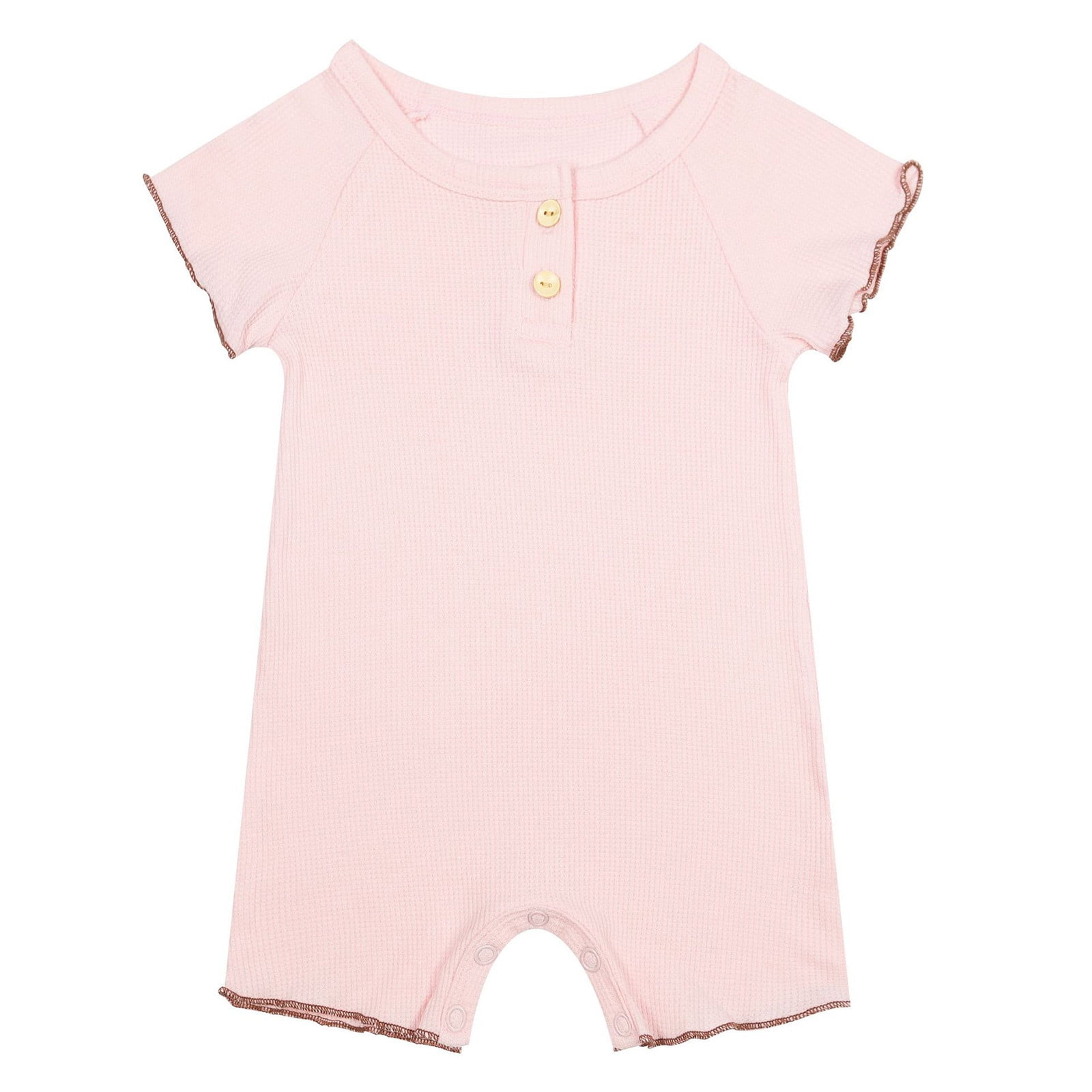 Baby Girls Bodysuits Soft Short Sleeve Romper Outfit For Infants ...