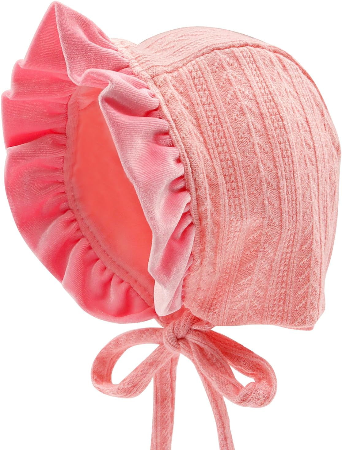 Baby Girls Bonnet Ultra Soft Christening Bonnet Cap Lovely Velvet ...