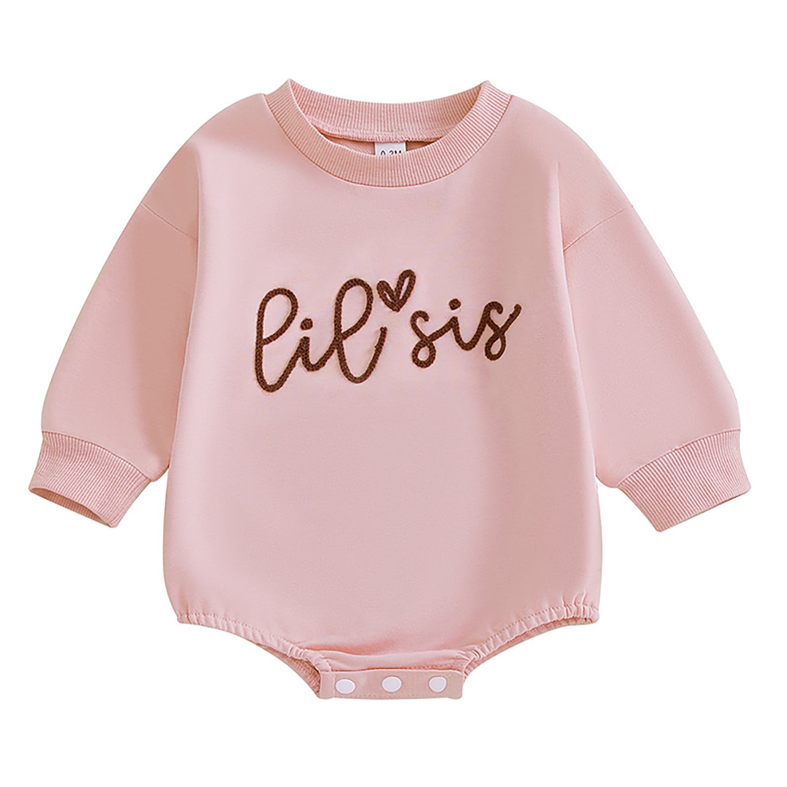 Baby Girls Boys Clothes Long-Sleeve Letter Embroidery Matching Outfits Clothes Soft Comfy ...