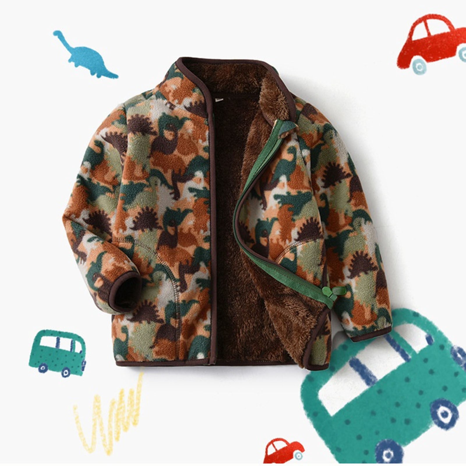 Baby Girls Boys Coat Cute Cartoon Animal Printed Casual Soft Long ...