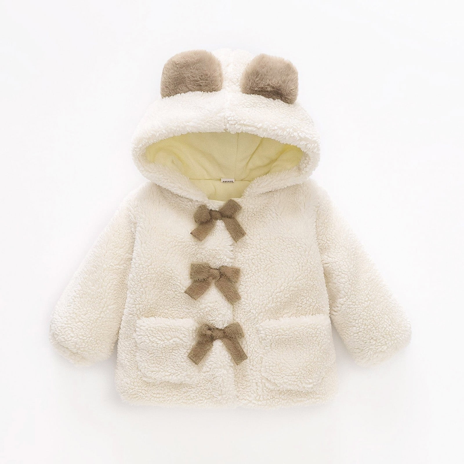 Baby Girls Boys Jacket with Hoodie Cute Cartoon Printed Solid Long Sleeve Girl Outfits for Girls ...