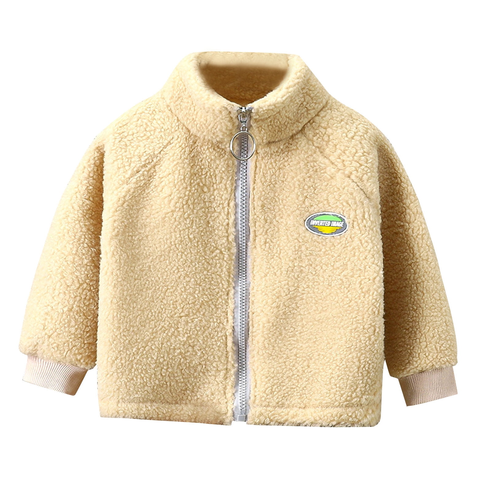 Baby Girls Boys Fleece Sherpa Jacket Faux Shearling Fluffy Zip Up Hooded Coat Outerwear Warm Up ...