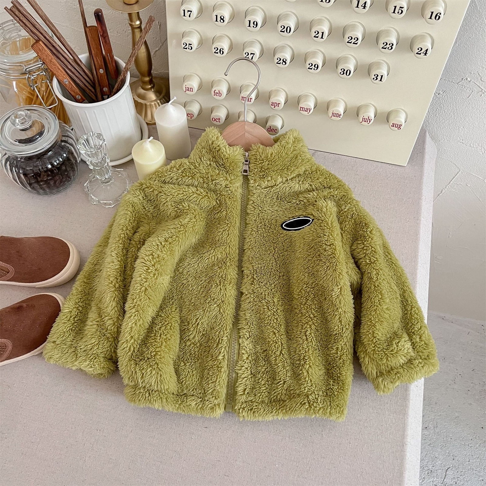 Baby Girls Boys Warm Jacket Cute Cartoon Printed Solid Long Sleeve Baby ...