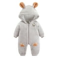 Baby Girls Boys Fleece Warm Jumpsuit Cute Cartoon Animal Outfit Romper Hooded Newborn Baby ...