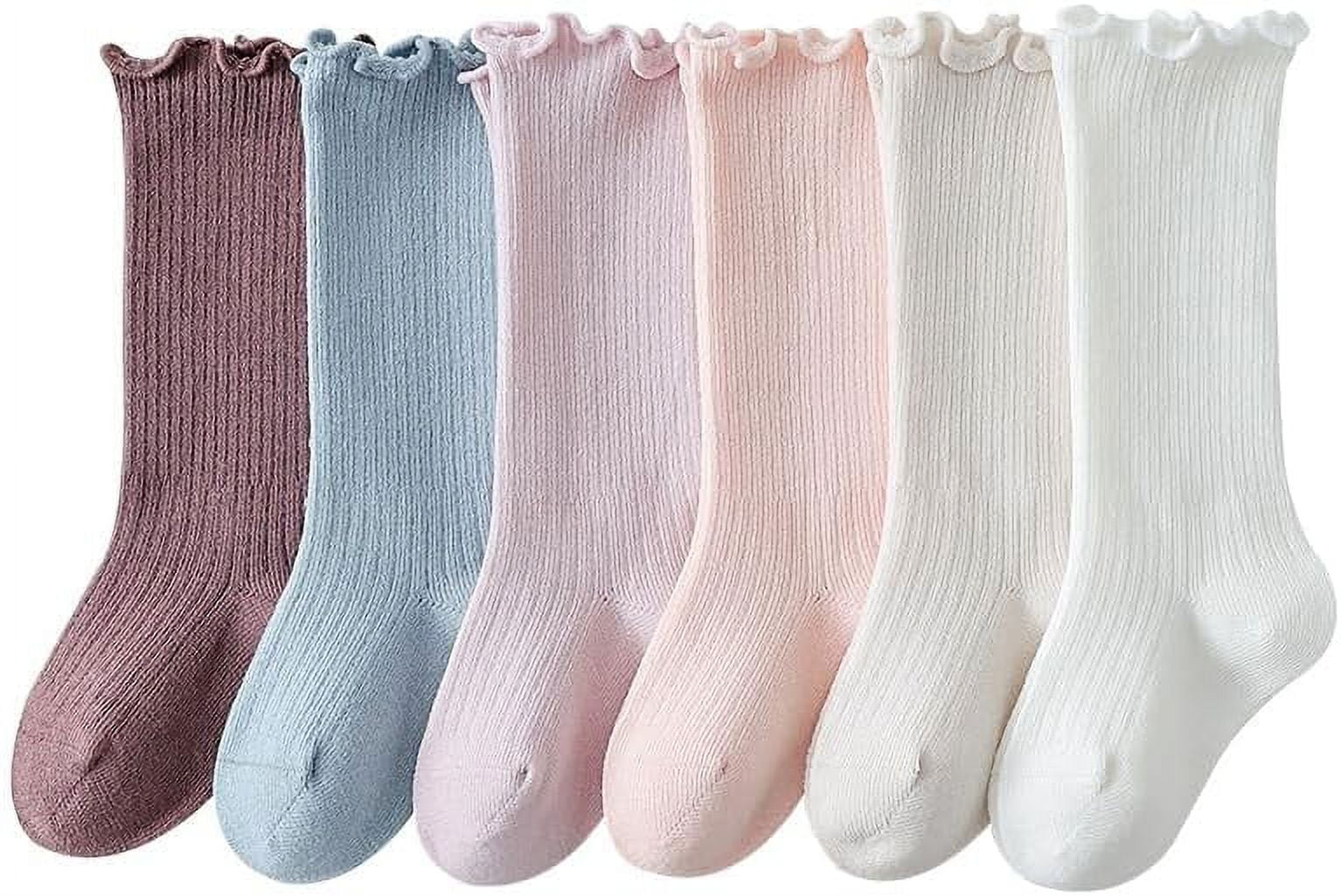 Baby Girls Boys Knee High Socks Newborn Infants Toddlers Cotton ...