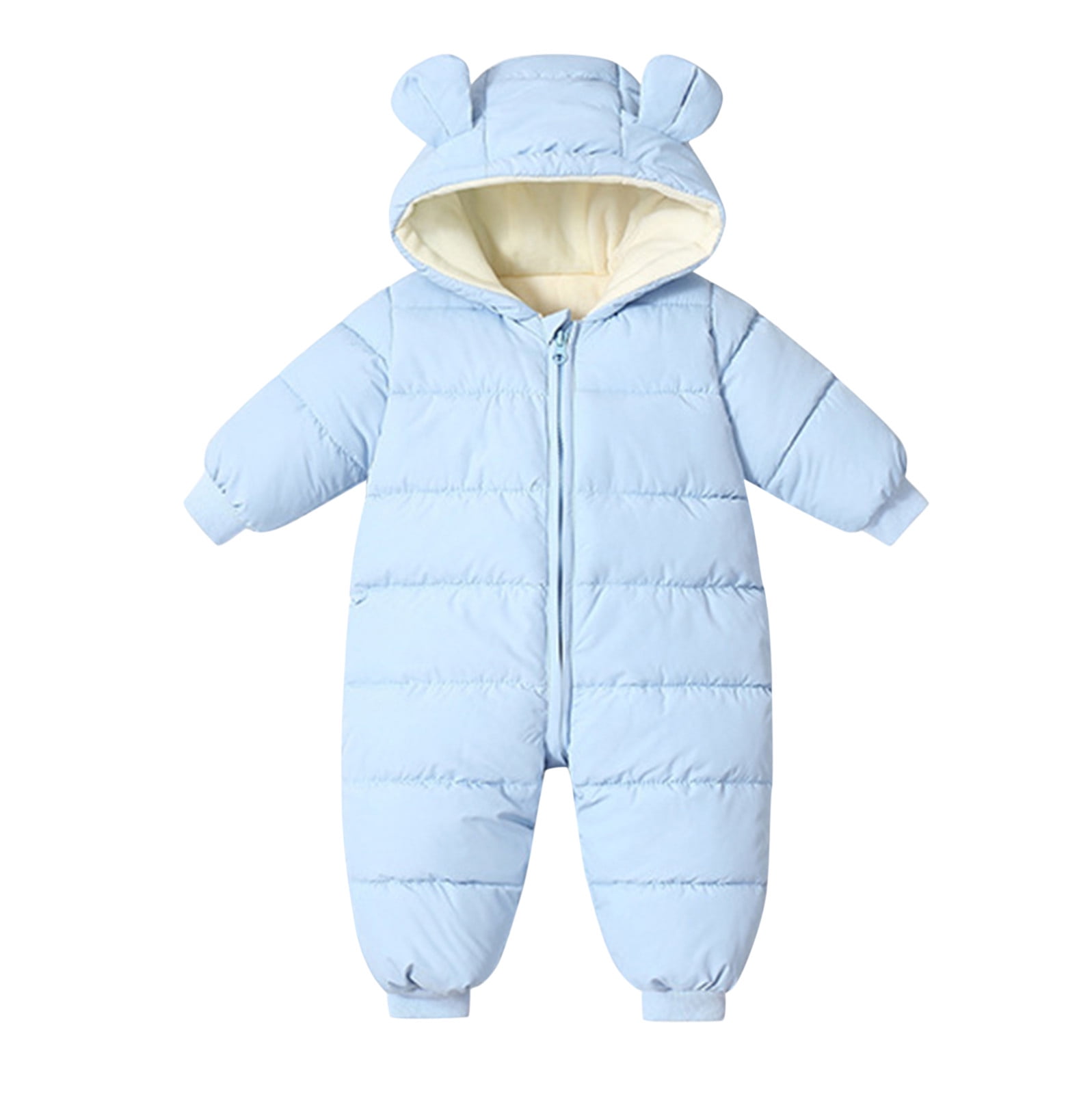 Baby Girls Boys Warm Hooded Snowsuit Jumpsuit Down Coat Romper Padded Outwear Jacket Snow Wear ...