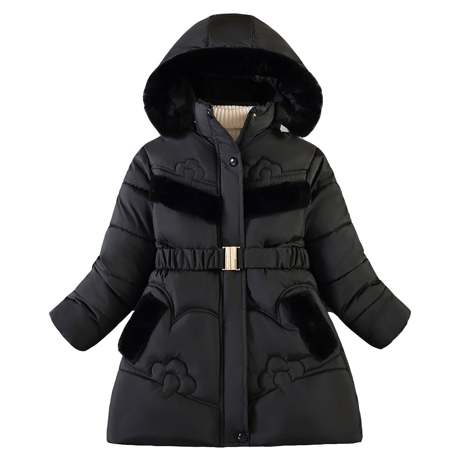 Baby Girls Boys Winter Coats Fur Collar Hooded Jacket Warm Outwear Down Snow Jacket Coat Winter ...