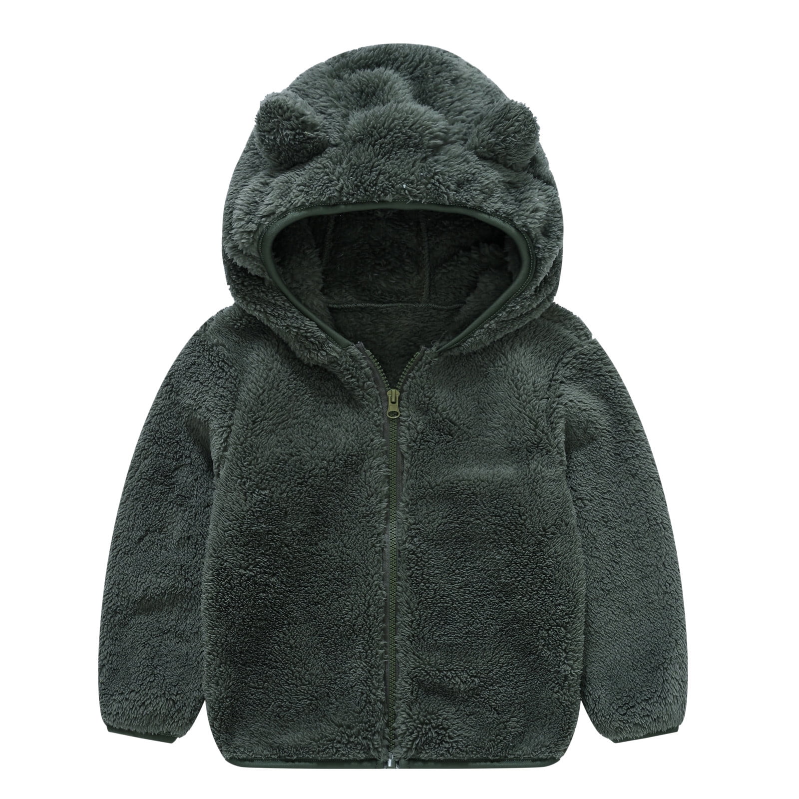 Baby Girls Boys Winter Jacket with Hooded Long Sleeve Cute Cartoon Animal Printed Baby Winter ...