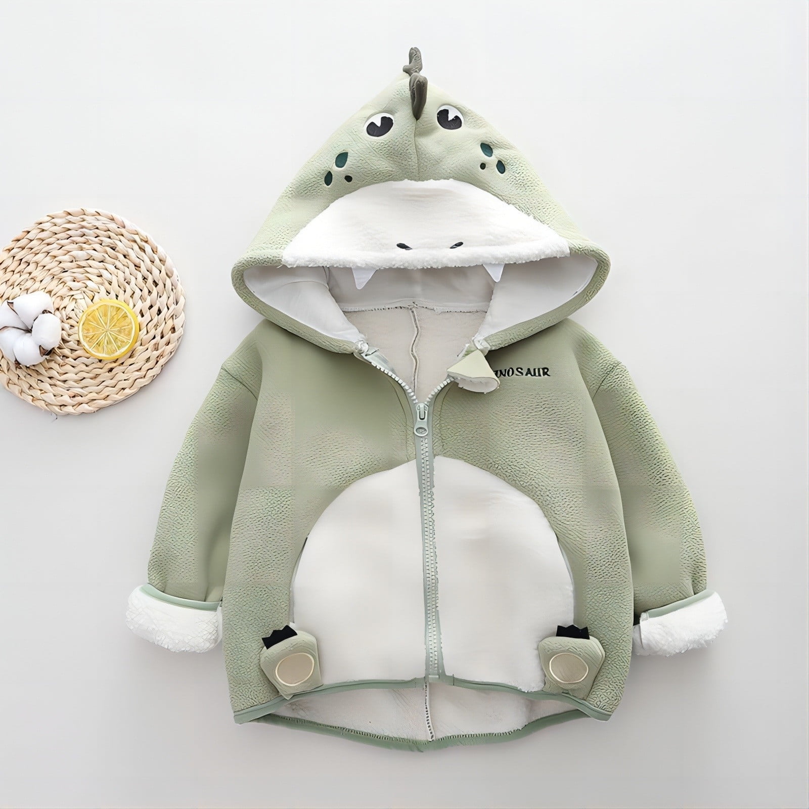 Baby Girls Boys Winter Jacket with Hooded Soft Lightweight Cute Printed Solid Baby Bear Onesie ...