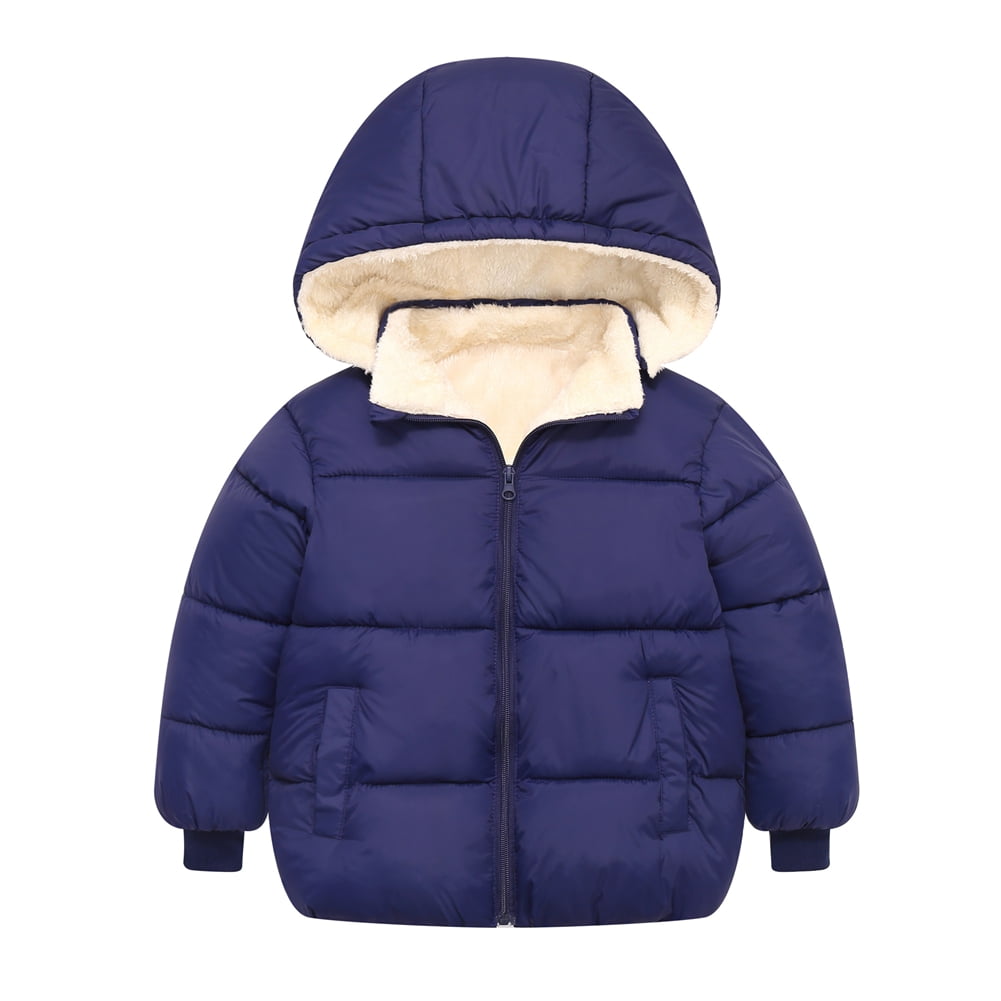 Baby Girls Boys' Winter Fleece Jackets With Hooded Toddler Cotton Dress Warm Lined Coat Outer ...