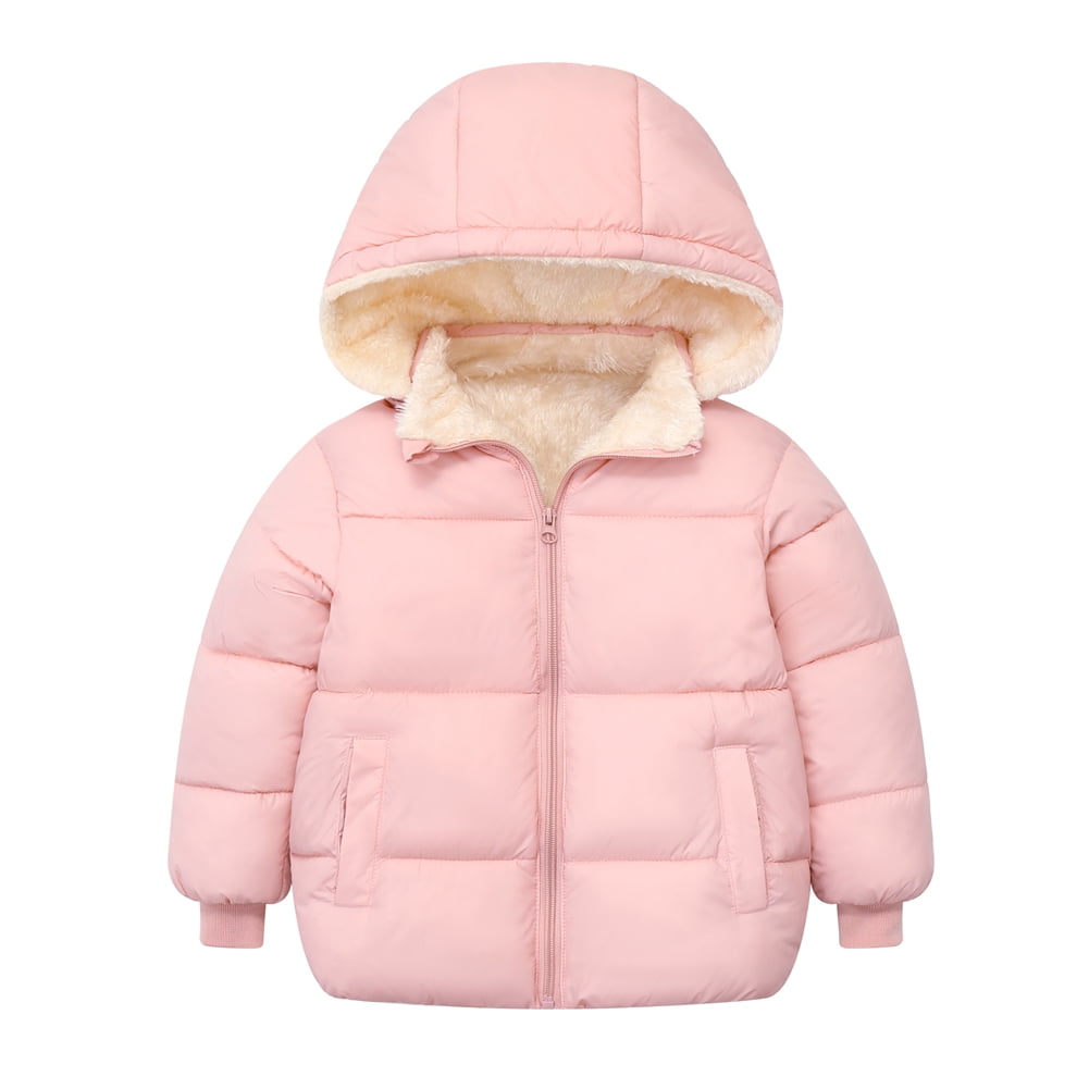 Baby Girls Boys' Winter Fleece Jackets With Hooded Toddler Cotton Dress Warm Lined Coat Outer ...