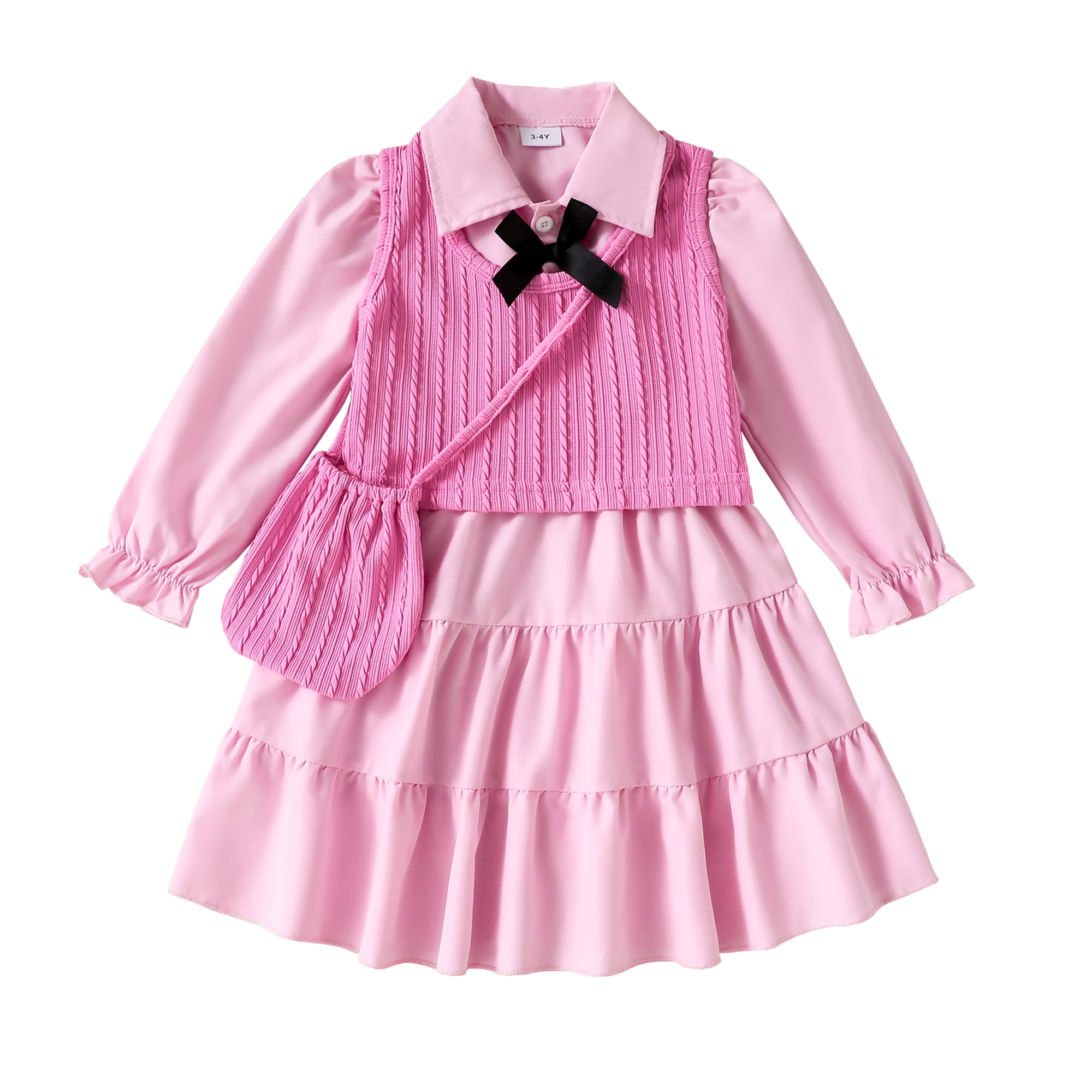 Baby Girls Clothes Toddler Girls Fall Dress 4T Girls Long Sleeve Dress ...