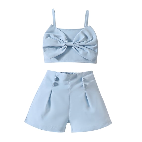 Baby Girls' Clothing Sets Strap Sleeveless T Shirt Tops Shorts 2Pcs ...