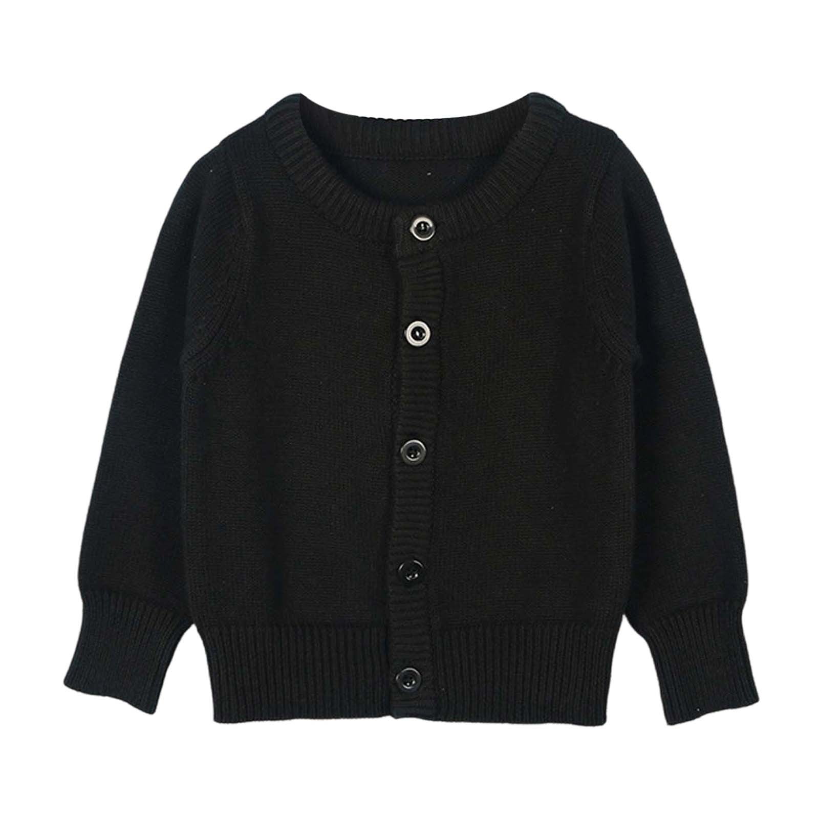 Baby Girls Cotton Cardigan Long Sleeve Kid Button Sweater Girl Crew ...