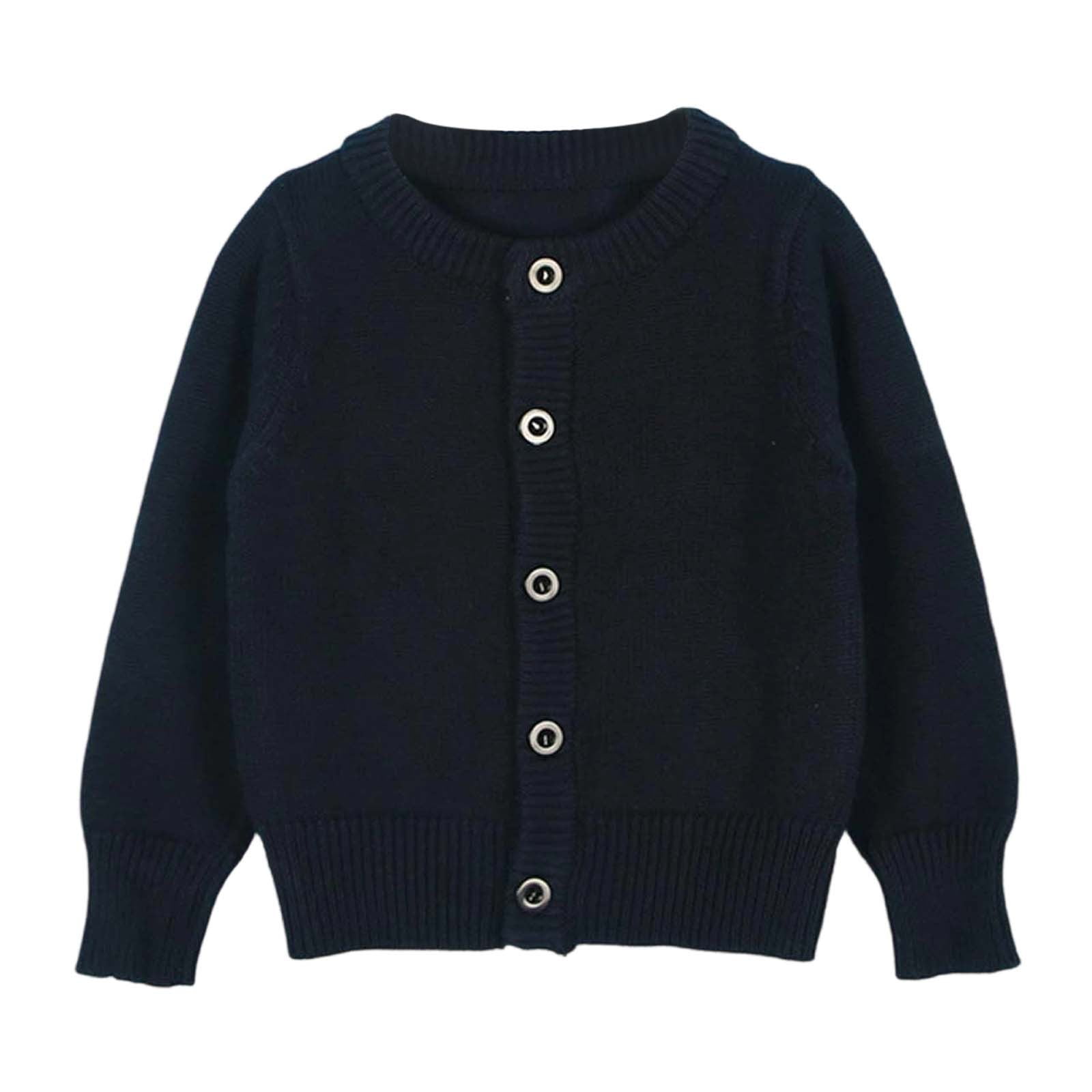 Baby Girls Cotton Cardigan Long Sleeve Kid Button Sweater Girl Crew ...
