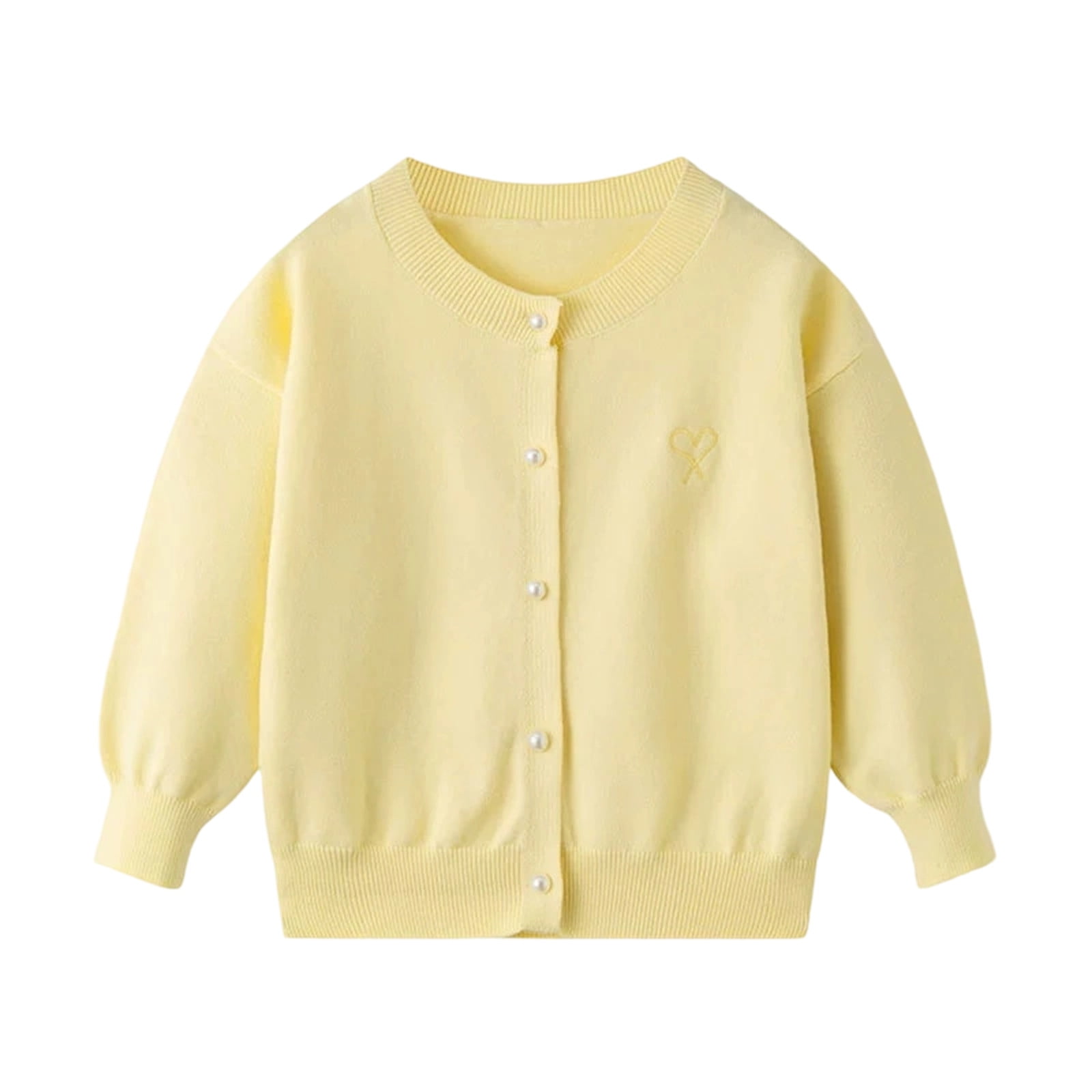 Baby Girls Cotton Cardigan Long Sleeve Kid Button Sweater Girl Crew ...