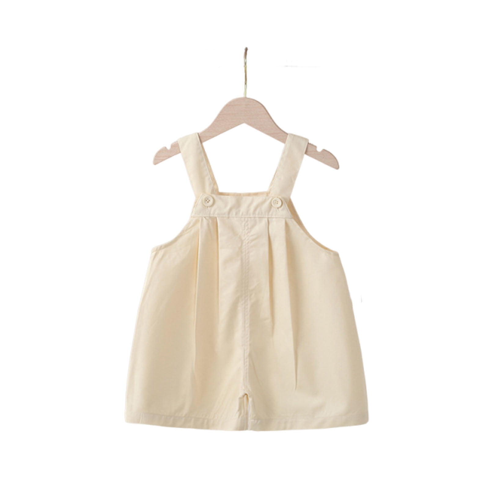Baby Girls Cotton Overalls Toddler Sleeveless Front Pleated Shorts ...