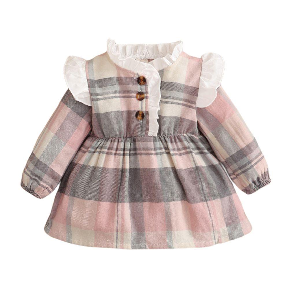 Baby Girls Dresses Outfits Cute Lace Ruffle Collar Princess Wedding ...