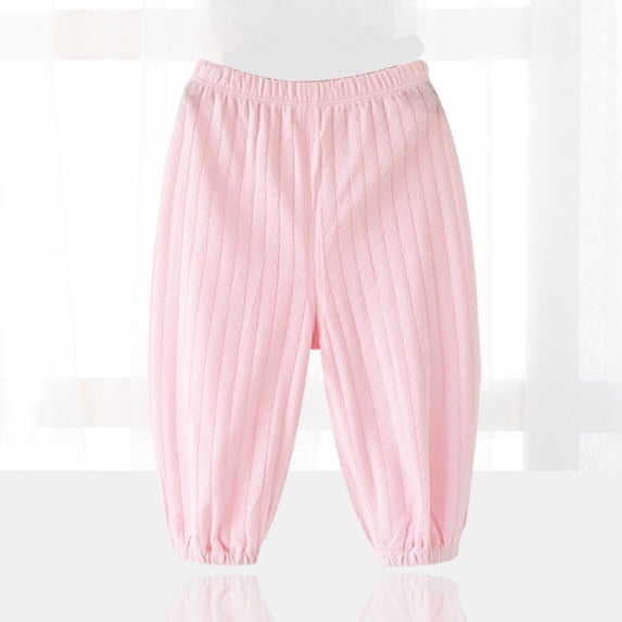 Baby Girls Elastic Waist Jogger Pants Soft Long Trousers for Spring ...