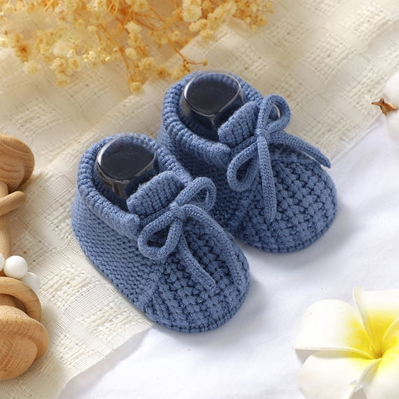 Baby Girls First Walking Shoes Soft Soles Knit Booties with Bow for ...