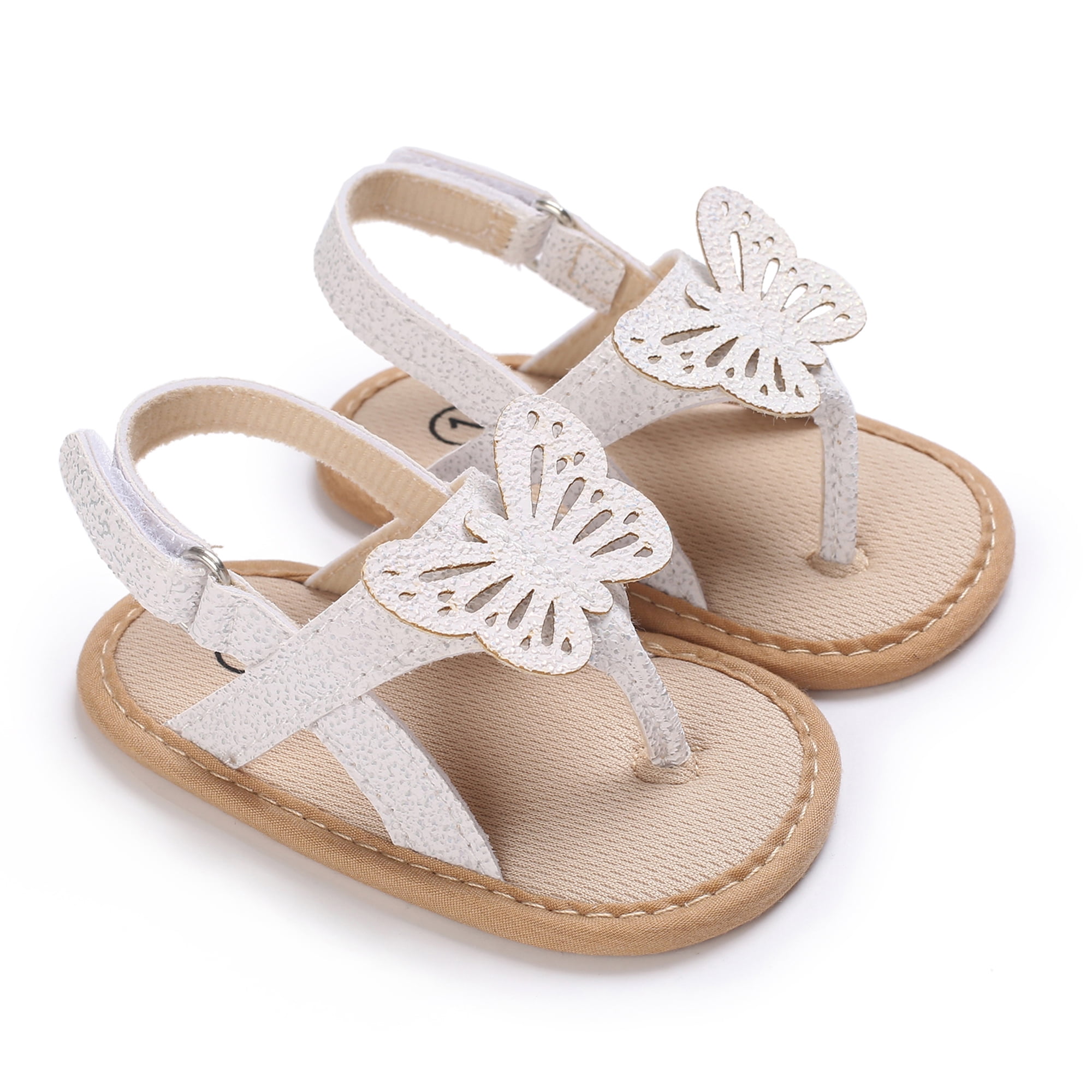 Baby Girls Flip Flop Sandals 3D Butterfly Anti-Slip Soft Sole Summer ...