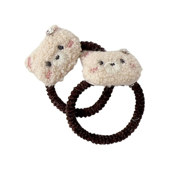 Baby Girls Hair Decoration Cartoon Bear Design Elastic Bands Skin ...